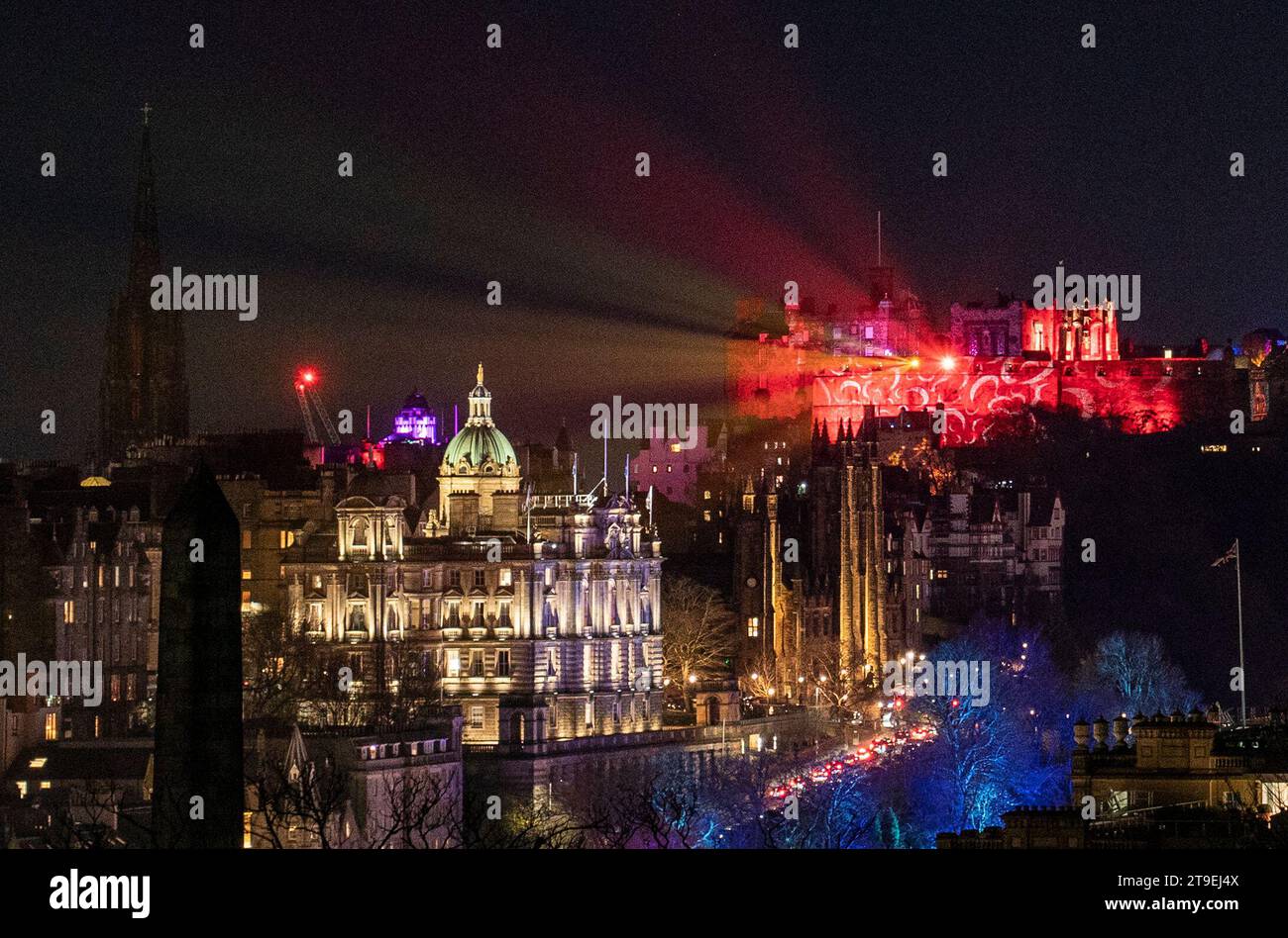 Lights and projections from Edinburgh Castle's 'Castle of Light: Magic ...