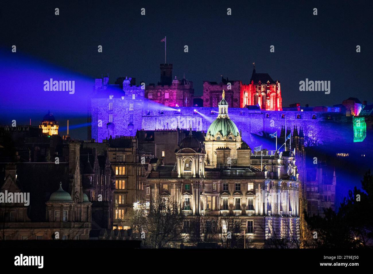 Lights and projections from Edinburgh Castle's 'Castle of Light: Magic ...
