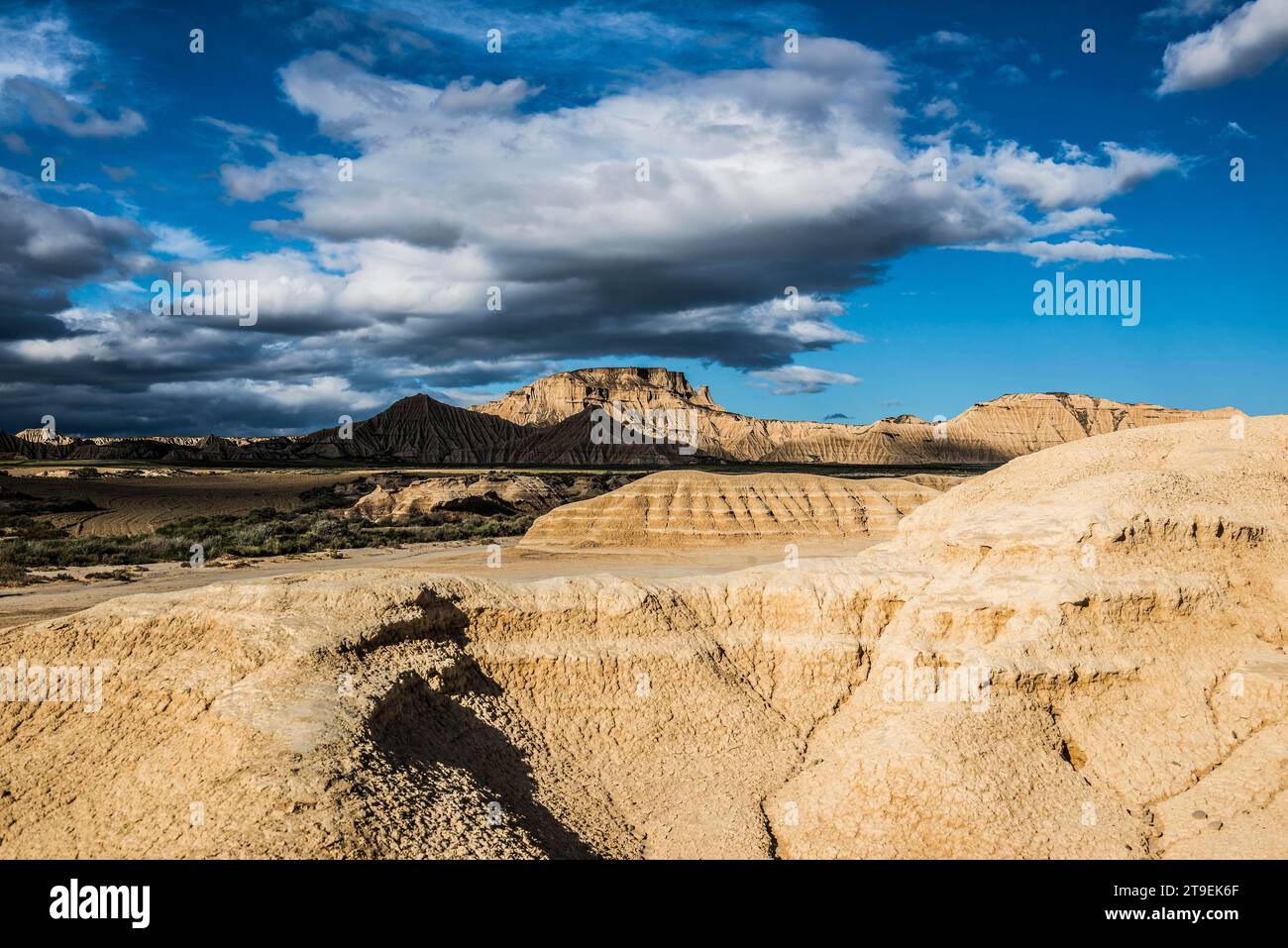 Semi-desert, Bardenas Reales Natural Park, Biosphere Reserve, Navarre ...
