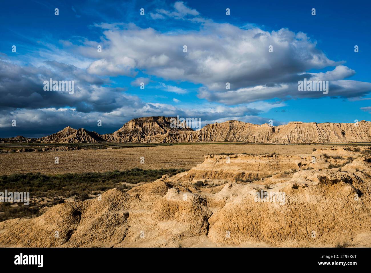 Semi-desert, Bardenas Reales Natural Park, Biosphere Reserve, Navarre ...