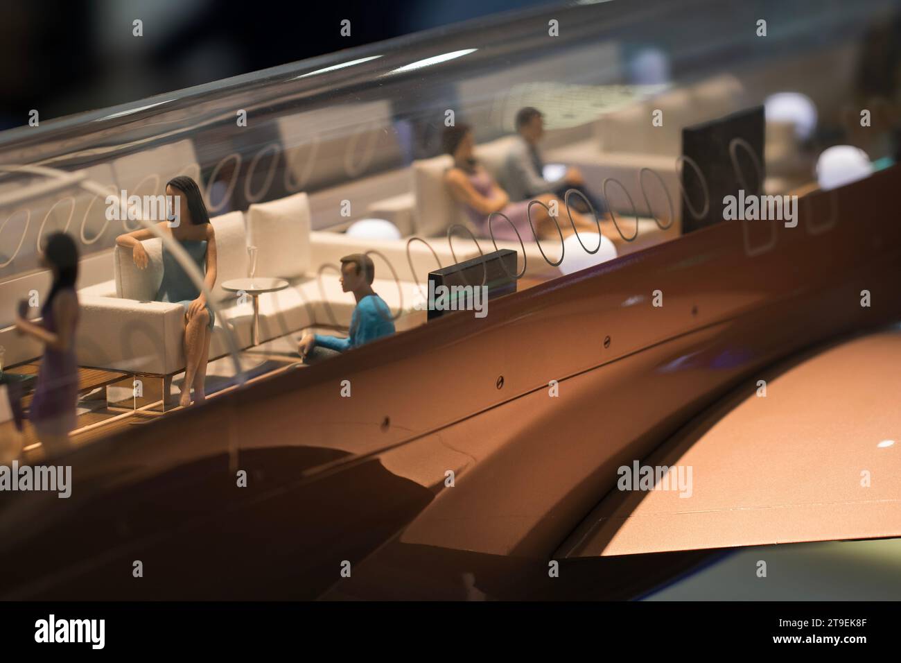 Concept of business jet main cabin comfort for passengers Stock Photo ...