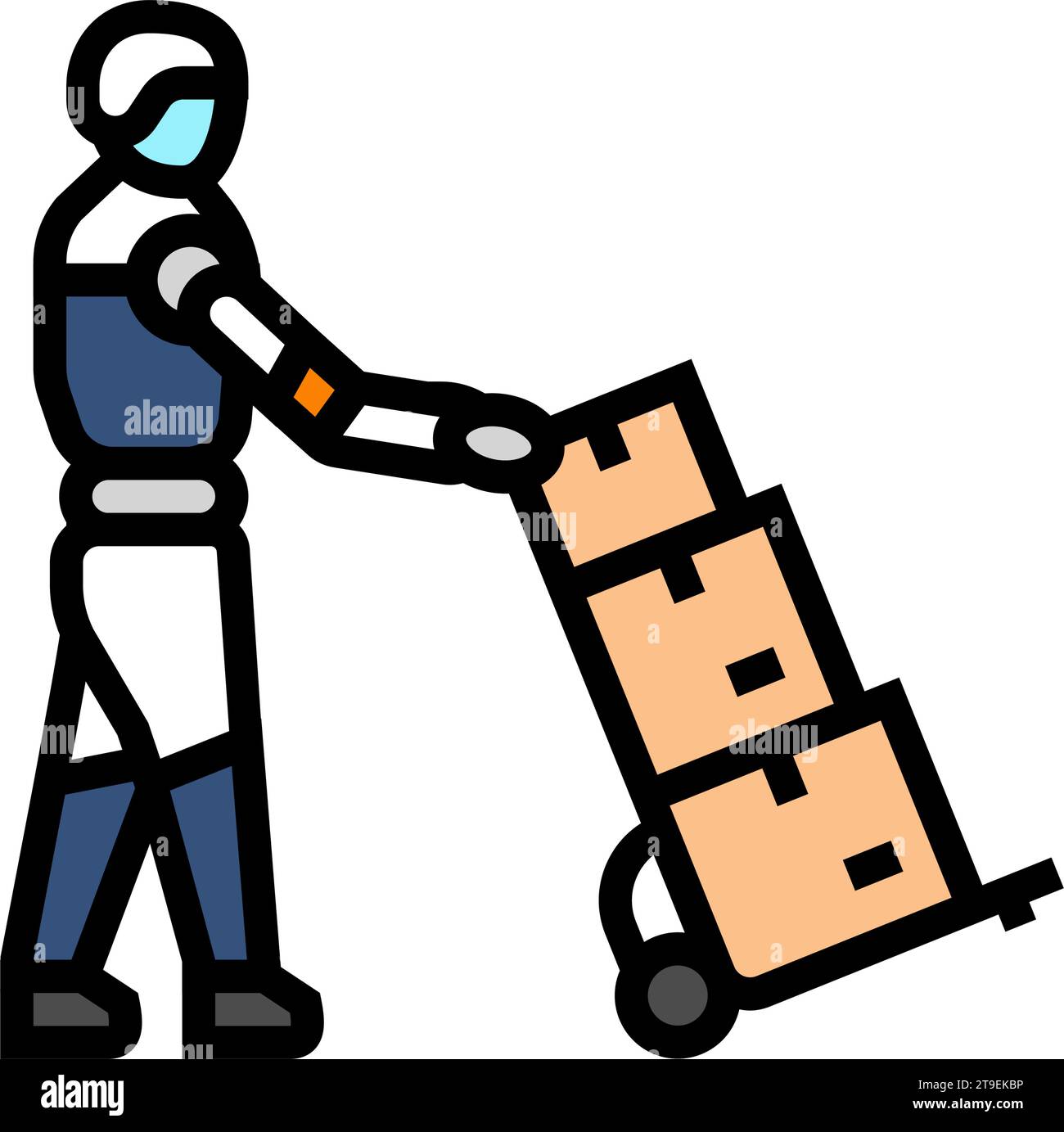 last mile delivery color icon vector illustration Stock Vector Image ...