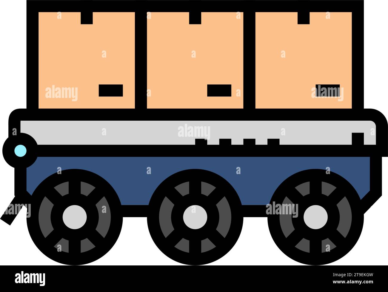 robot fleet autonomous delivery color icon vector illustration Stock ...