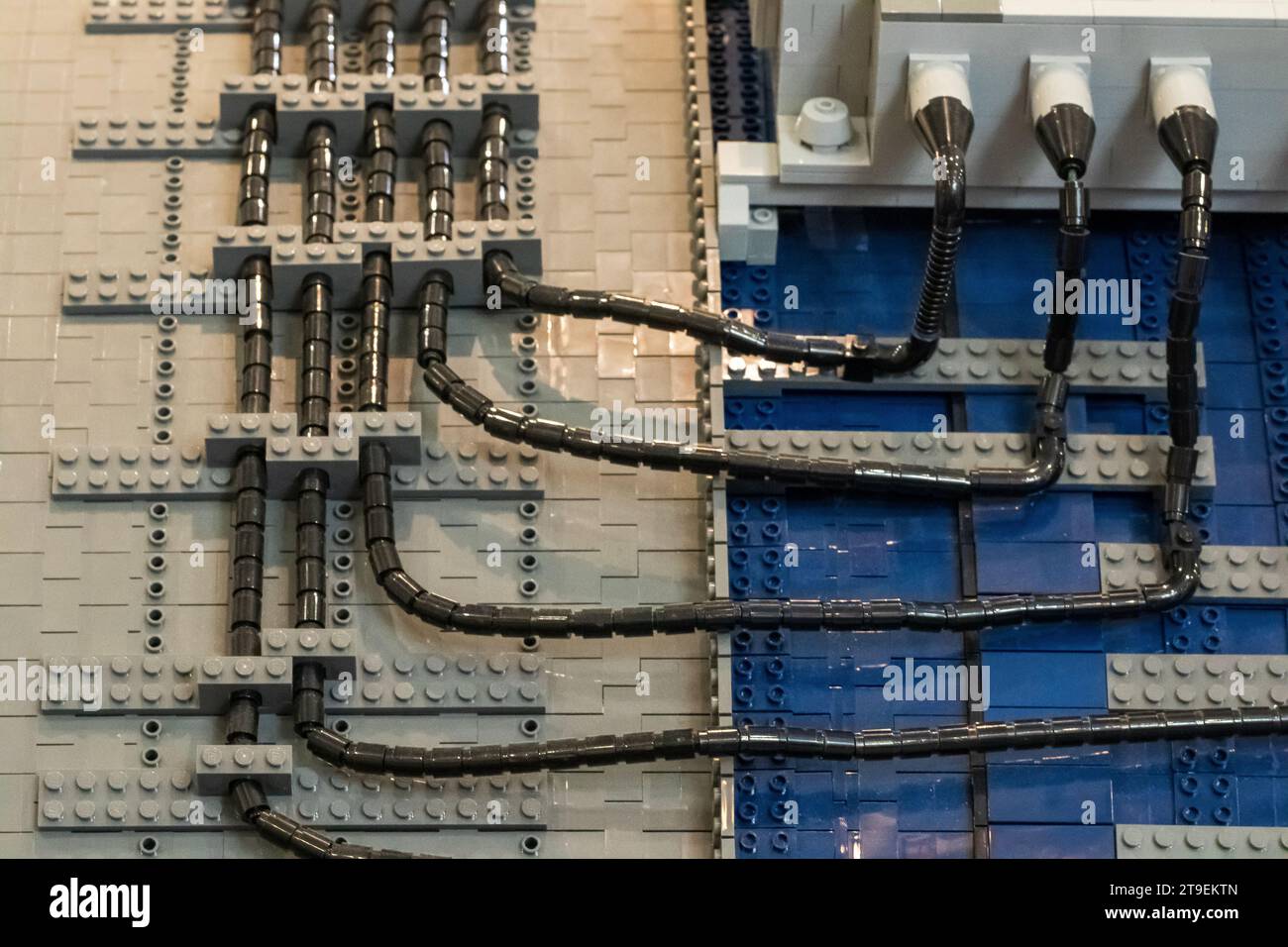 Aircraft engine wires model made of lego parts Stock Photo - Alamy