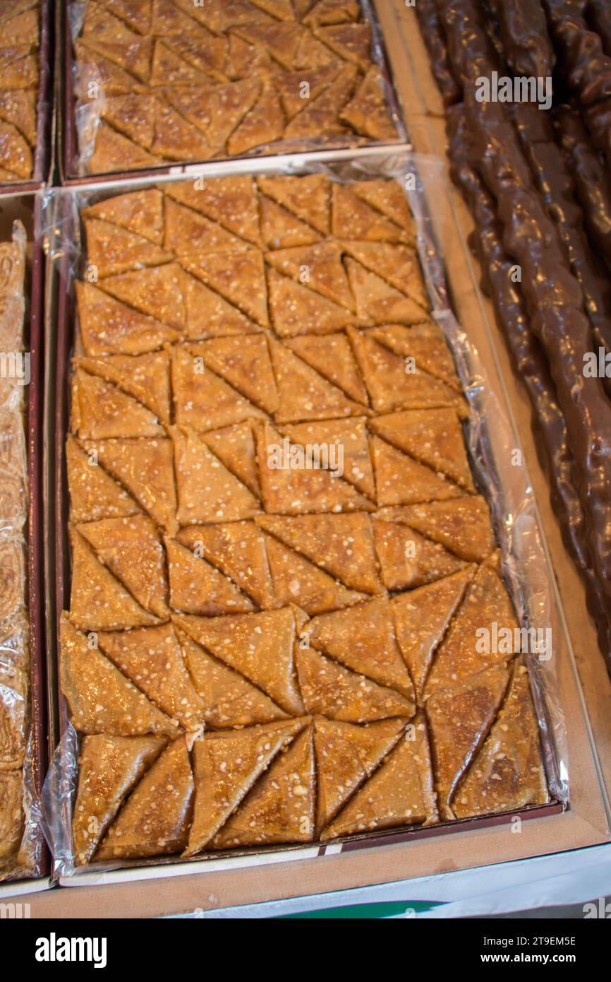 Turkish style fruit dried pulp as snack food Stock Photo - Alamy