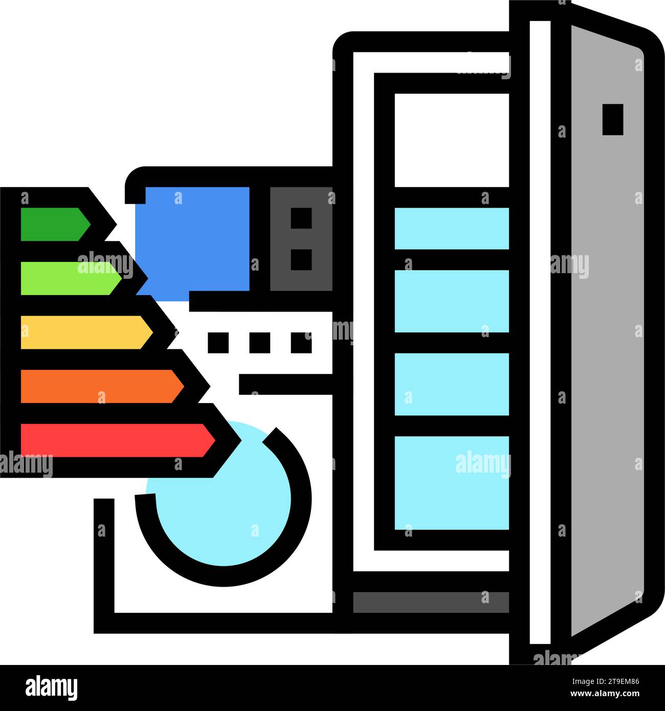 appliances energy efficient color icon vector illustration Stock Vector ...