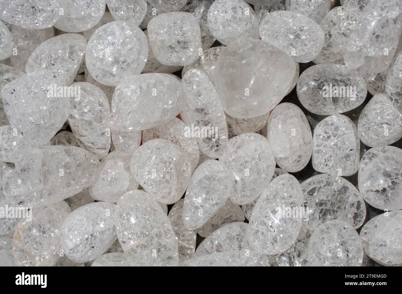 Crystallized quartz (rock-crystal) gem stone as natural mineral rock ...