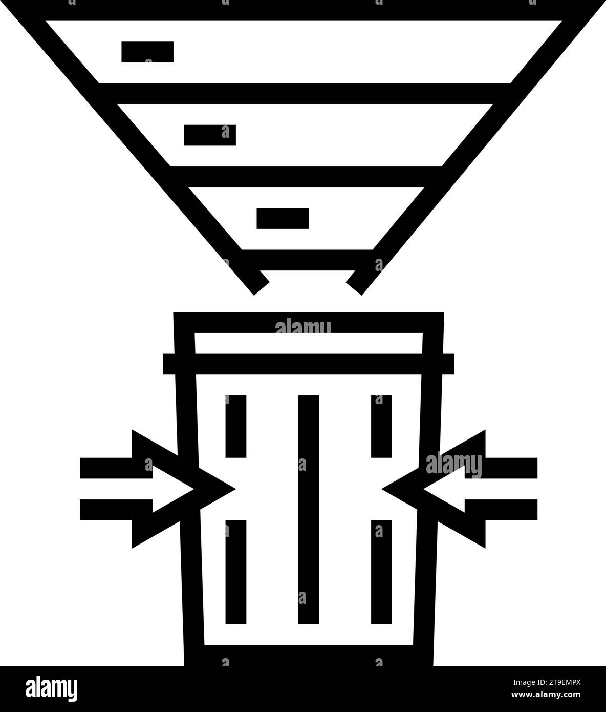 waste reduction green living line icon vector illustration Stock Vector ...