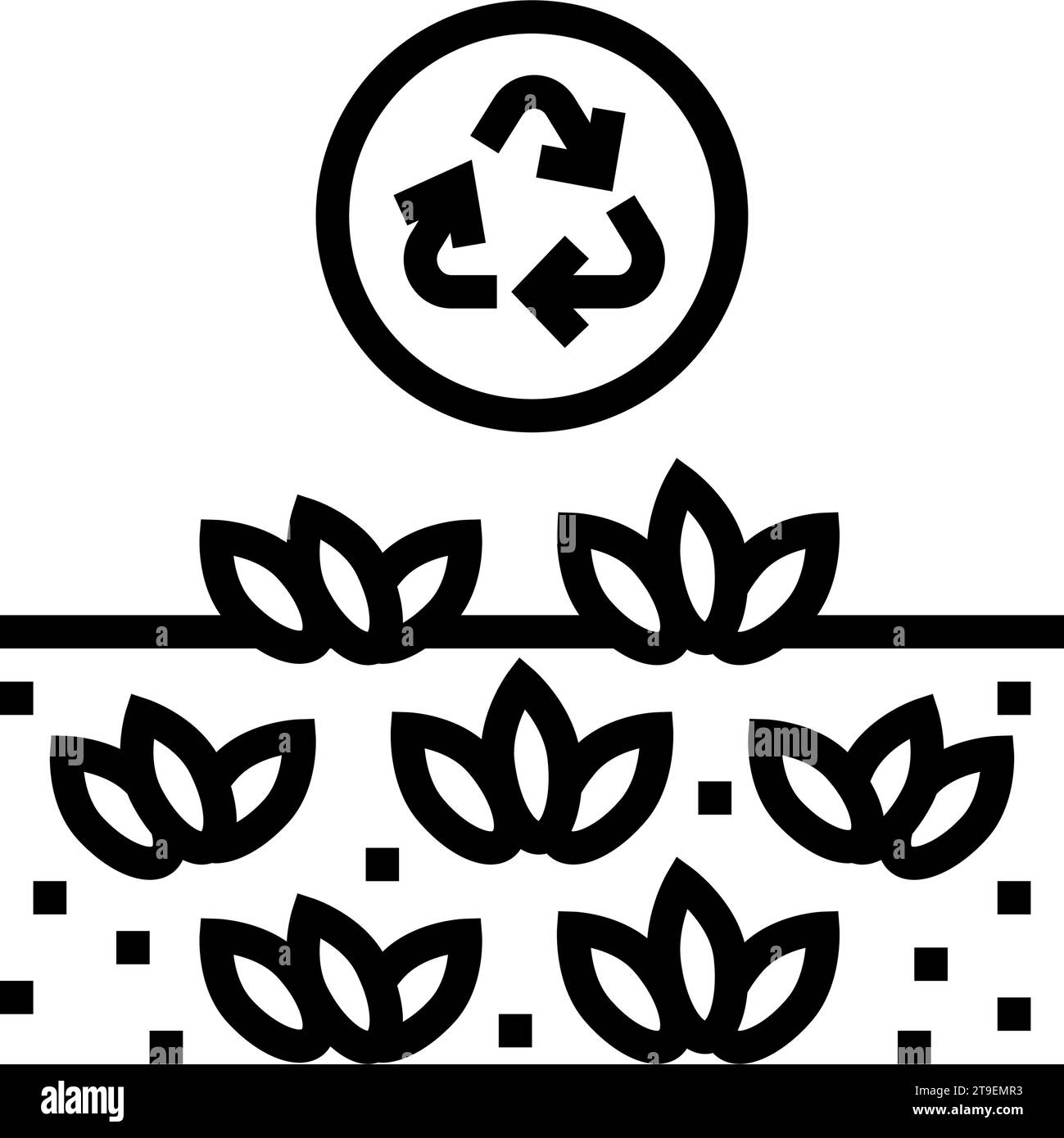 sustainable farming green living line icon vector illustration Stock ...