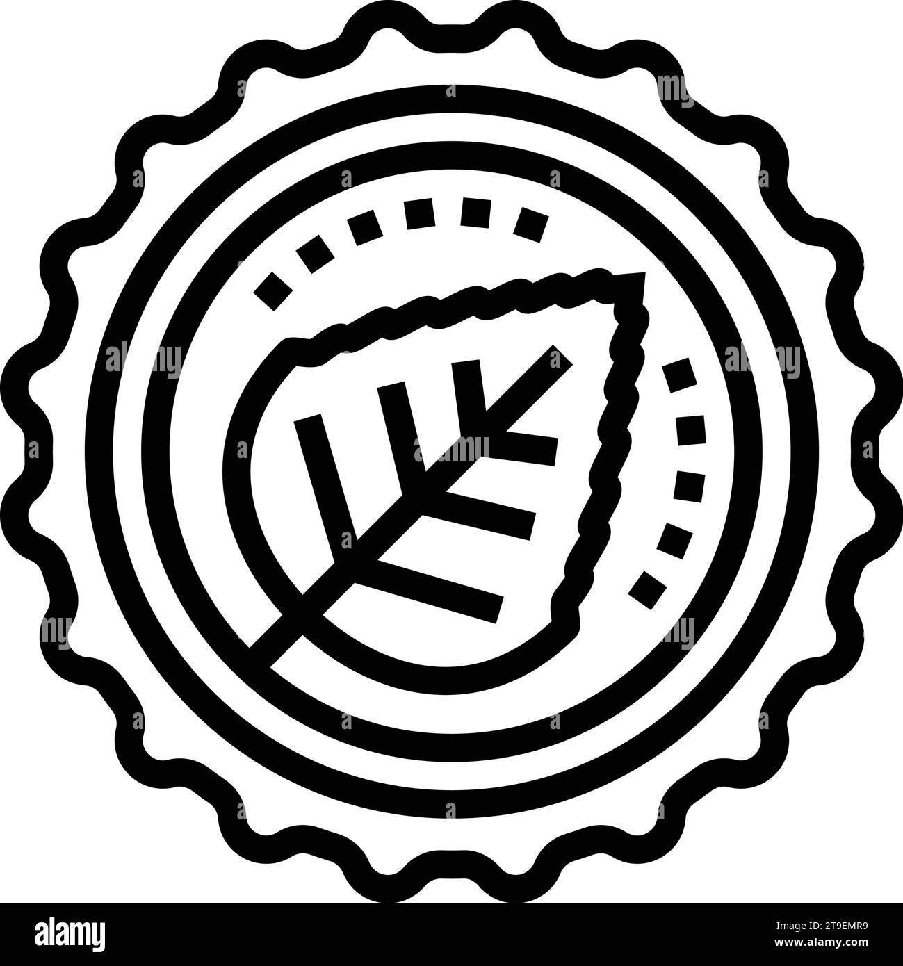 green certification living line icon vector illustration Stock Vector ...