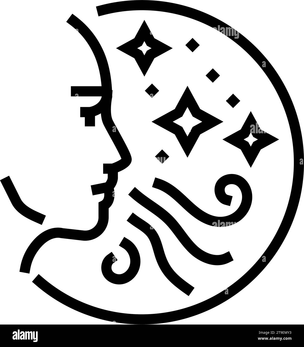breathing exercises mental health line icon vector illustration Stock ...