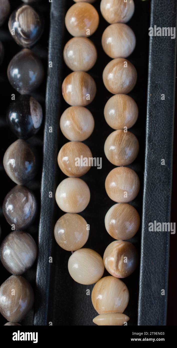 Beautiful beads of the same type and color Stock Photo - Alamy