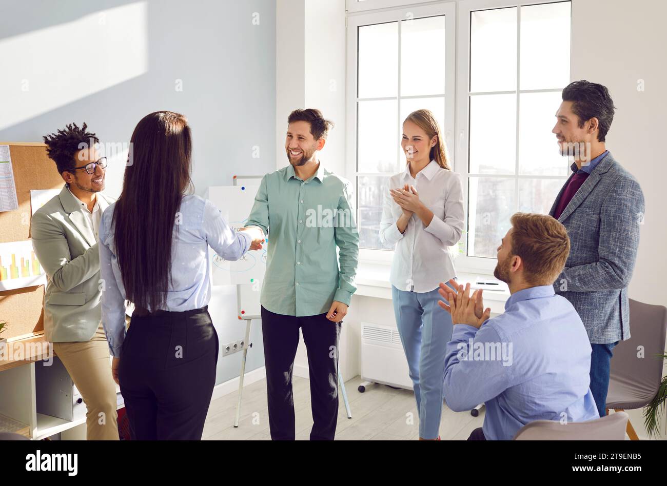 Business team showing professional recognition and appreciation to ...