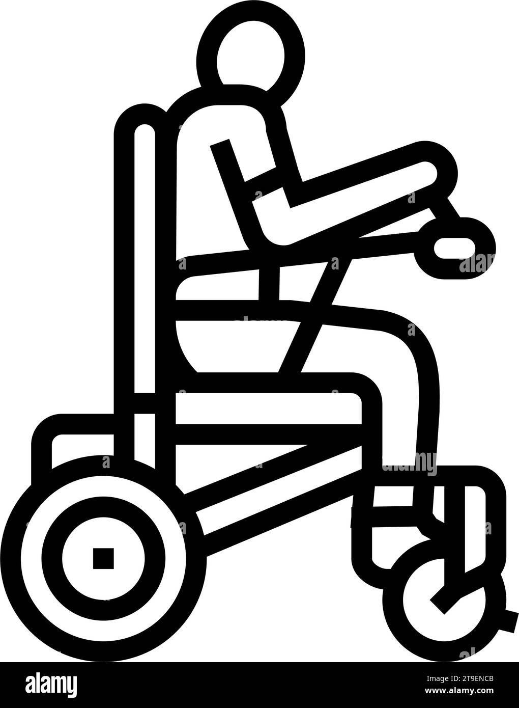 wheelchair mobility occupational therapist line icon vector ...