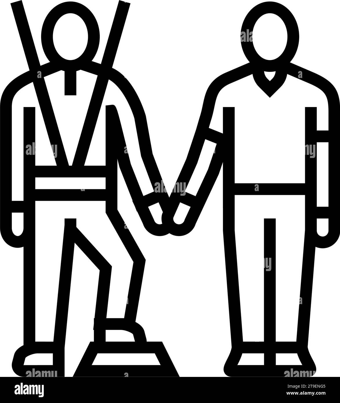 life skills training occupational therapist line icon vector ...