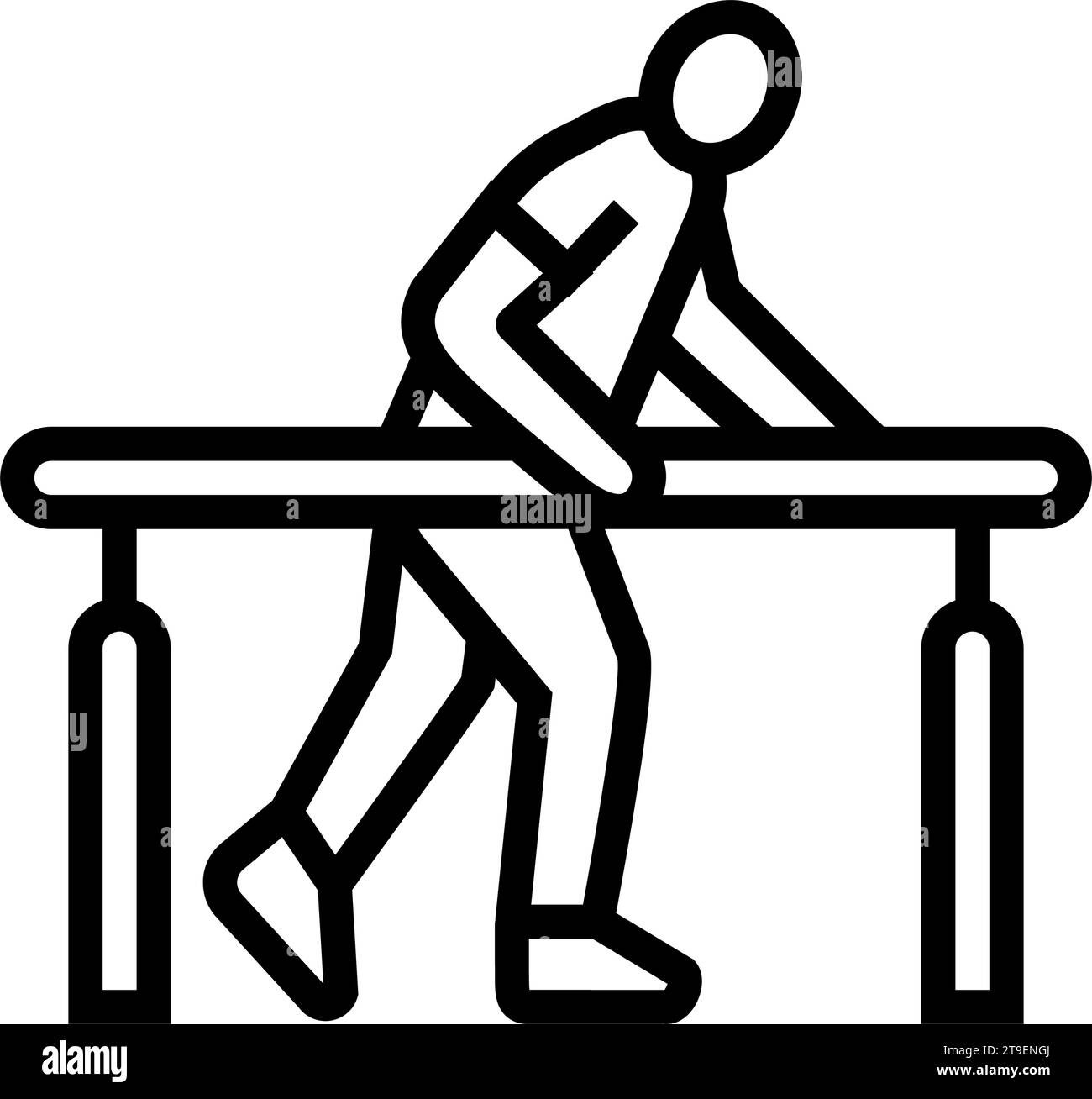 stroke recovery occupational therapist line icon vector illustration ...