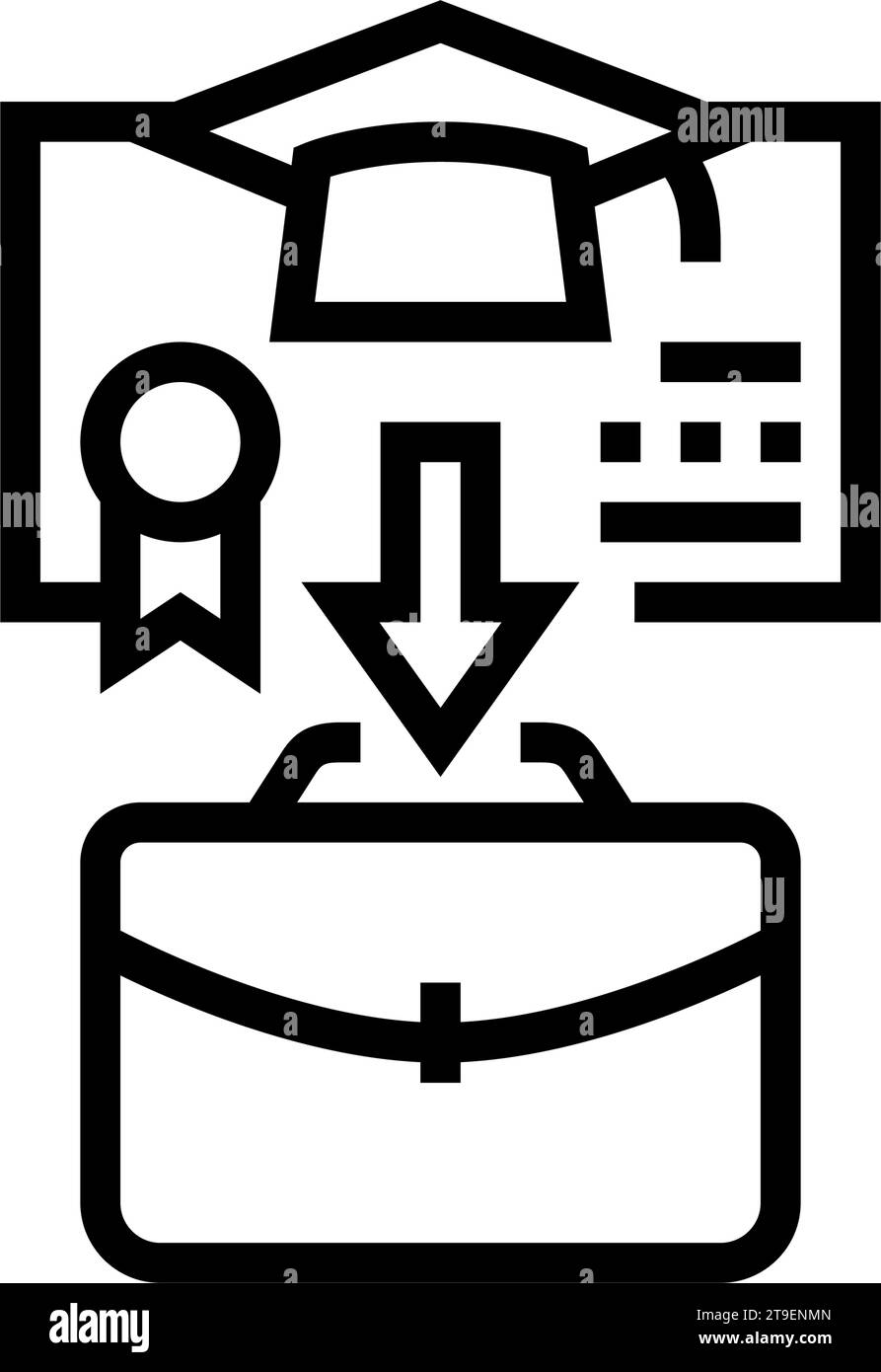 course catalog online learning platform line icon vector illustration ...