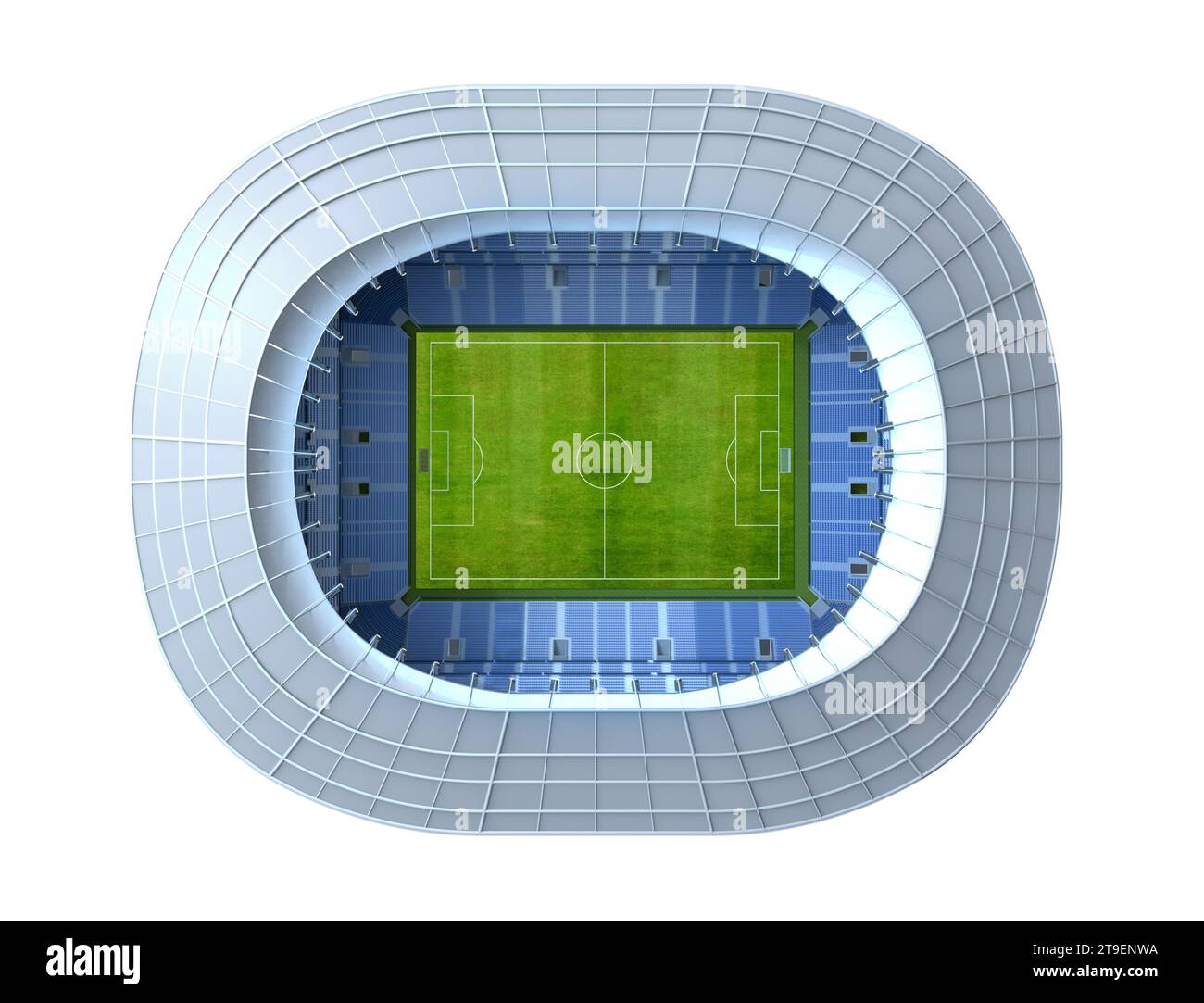 3d rendering soccer or football stadium exterior top view Stock Photo ...