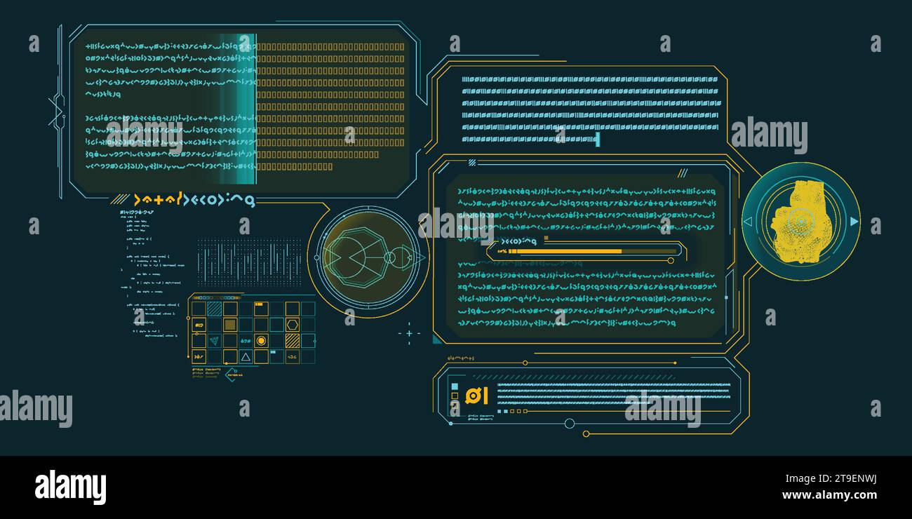 Exploration interface by sci-fi infographics Stock Vector Image & Art ...