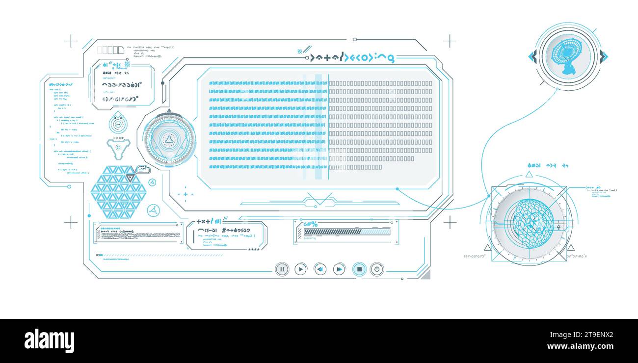 Futuristic HUD design of Sci-fi data Stock Vector Image & Art - Alamy