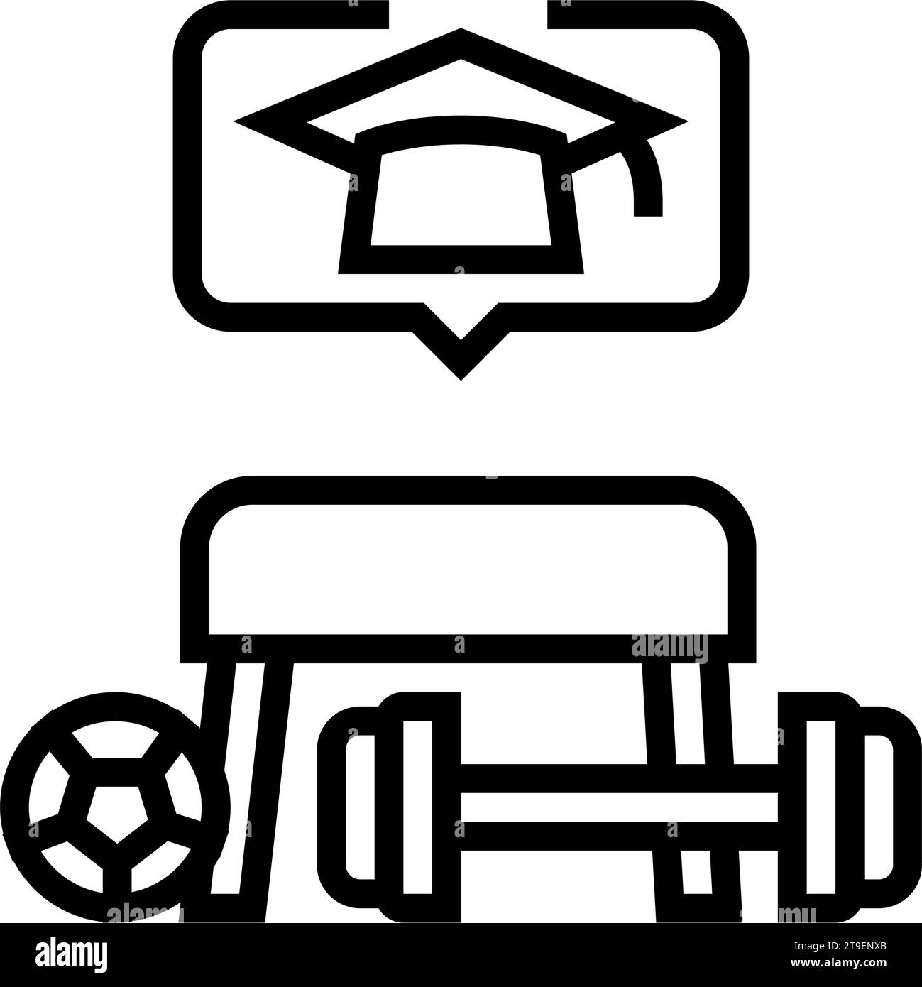 physical education primary school line icon vector illustration Stock ...