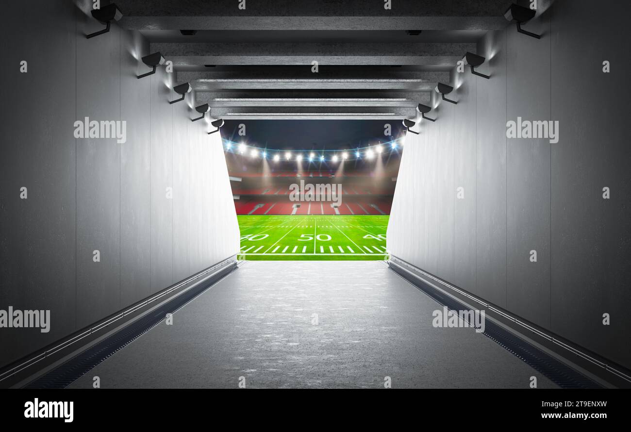 3d rendering arena tunnel hi-res stock photography and images - Alamy
