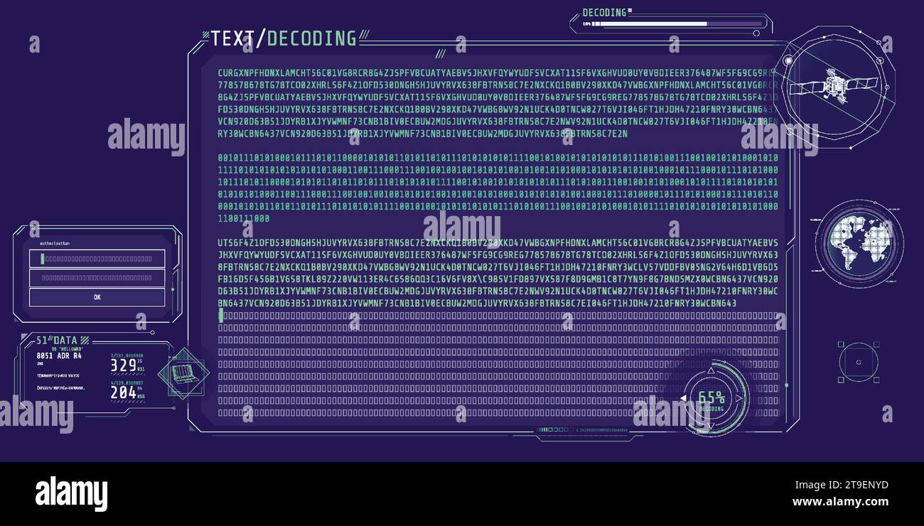 Design of a software interface for text decoding Stock Vector Image ...