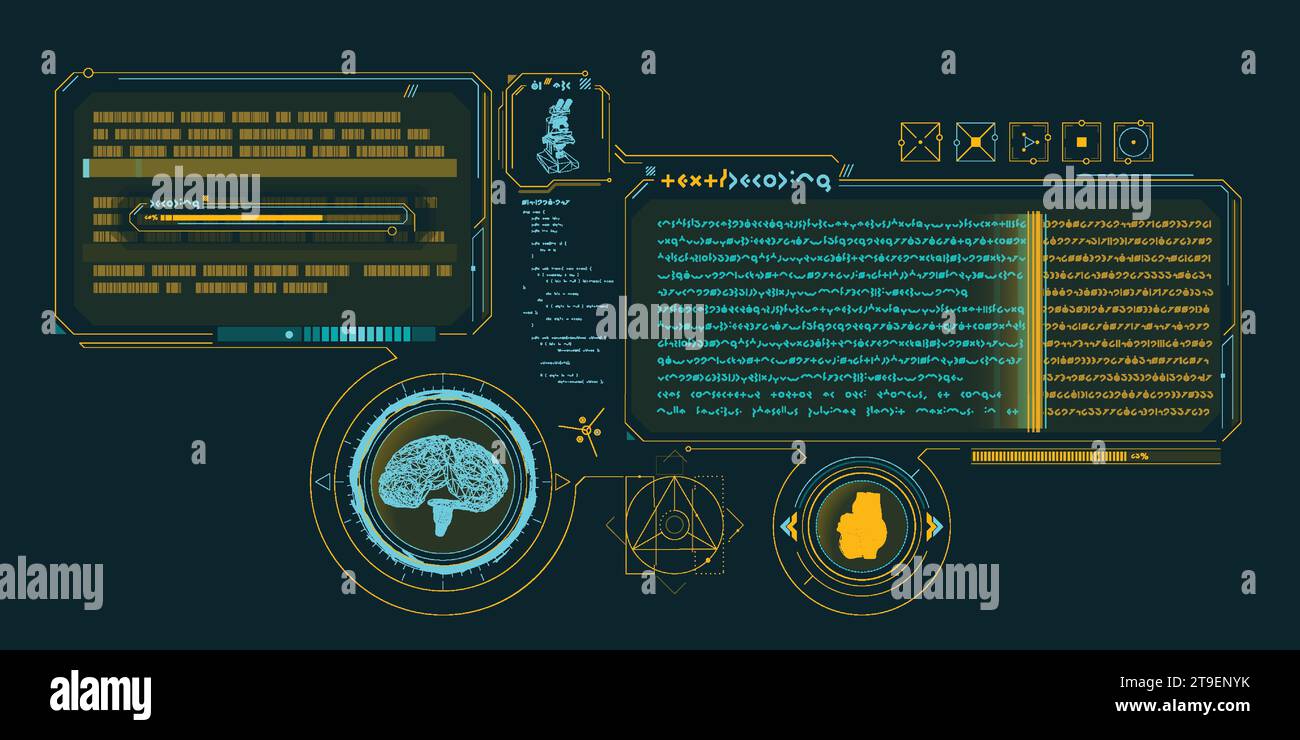 Exploration interface by sci-fi infographics Stock Vector Image & Art ...