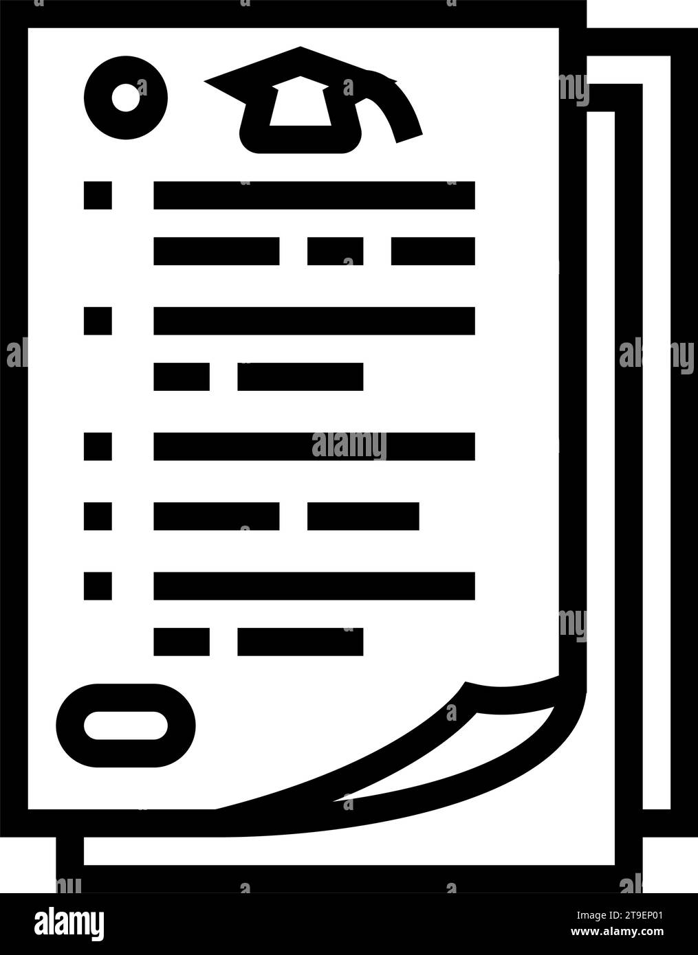 student assessment primary school line icon vector illustration Stock ...