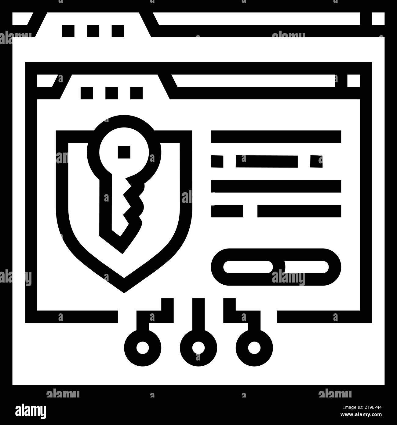 software licensing line icon vector illustration Stock Vector Image ...