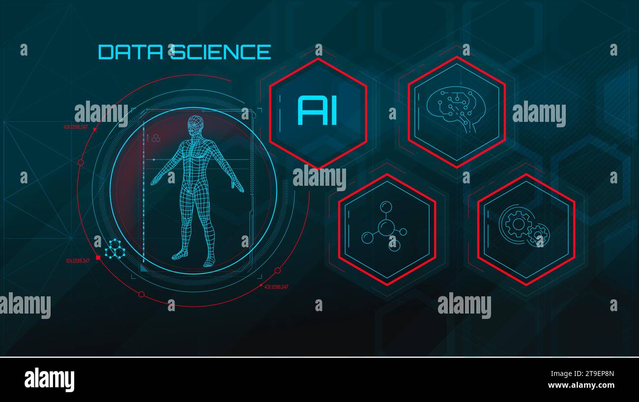 Artificial intelligence science and technology concept illustration ...
