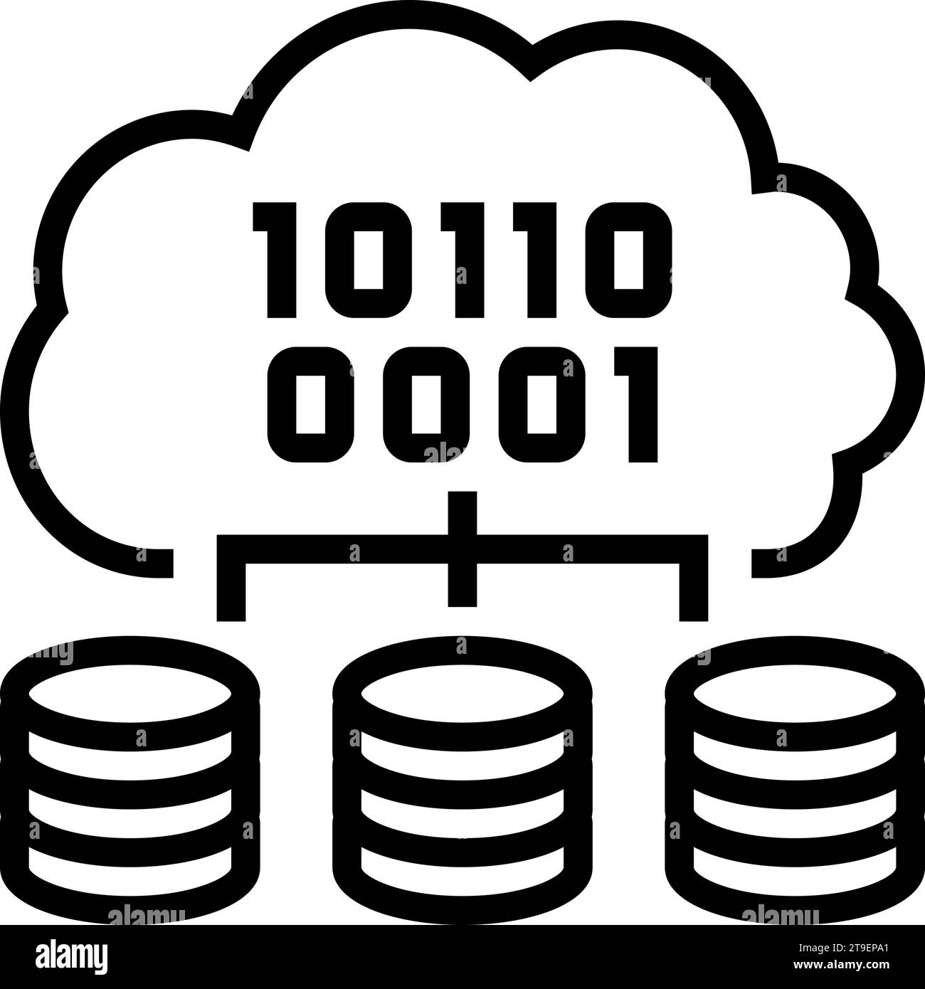 cloud computing software line icon vector illustration Stock Vector ...
