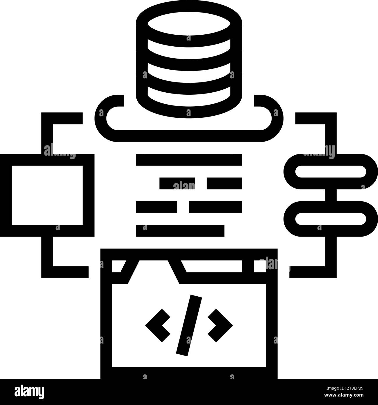 Software Architecture Line Icon Vector Illustration Stock Vector Image And Art Alamy