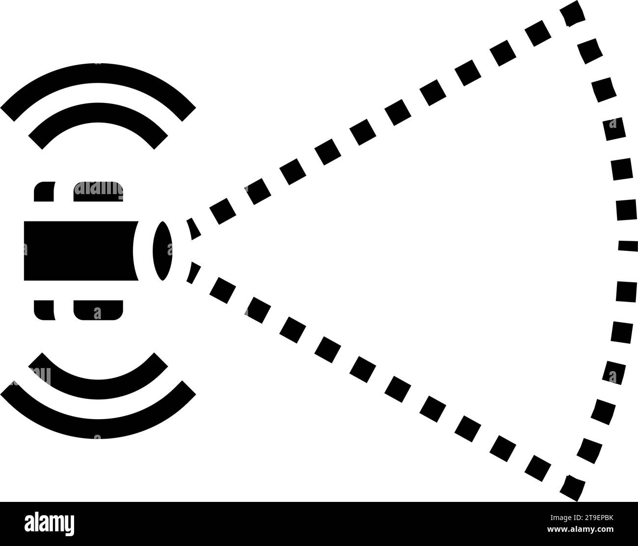 lidar sensors autonomous delivery glyph icon vector illustration Stock ...