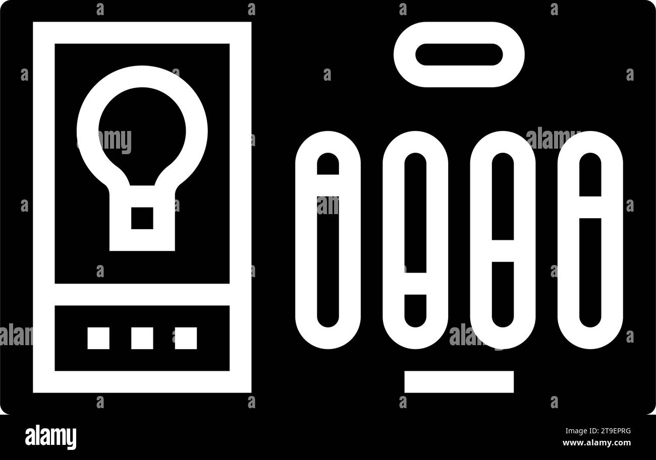 lighting controls efficient glyph icon vector illustration Stock Vector ...