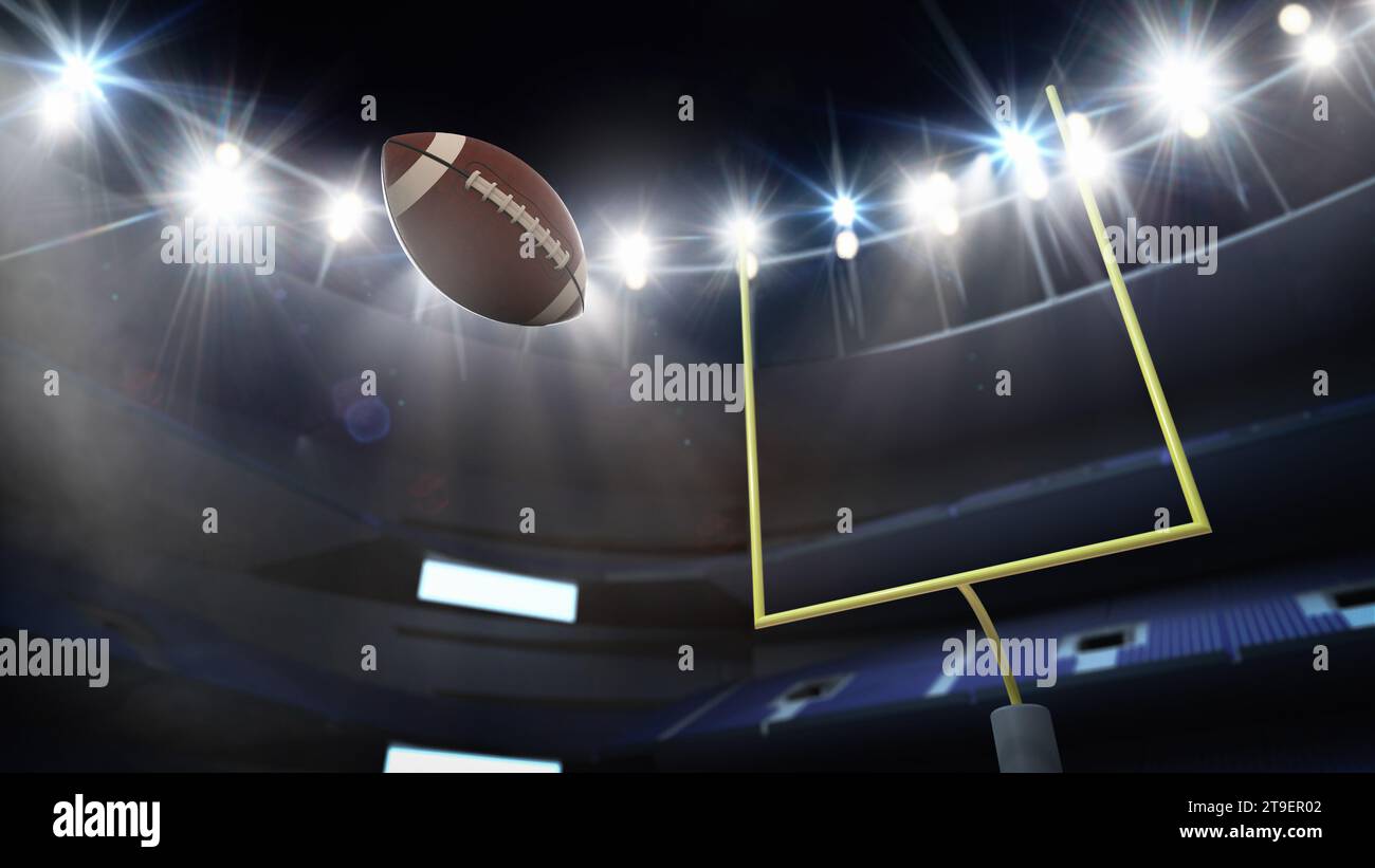American football field goal 3d hi-res stock photography and images - Alamy