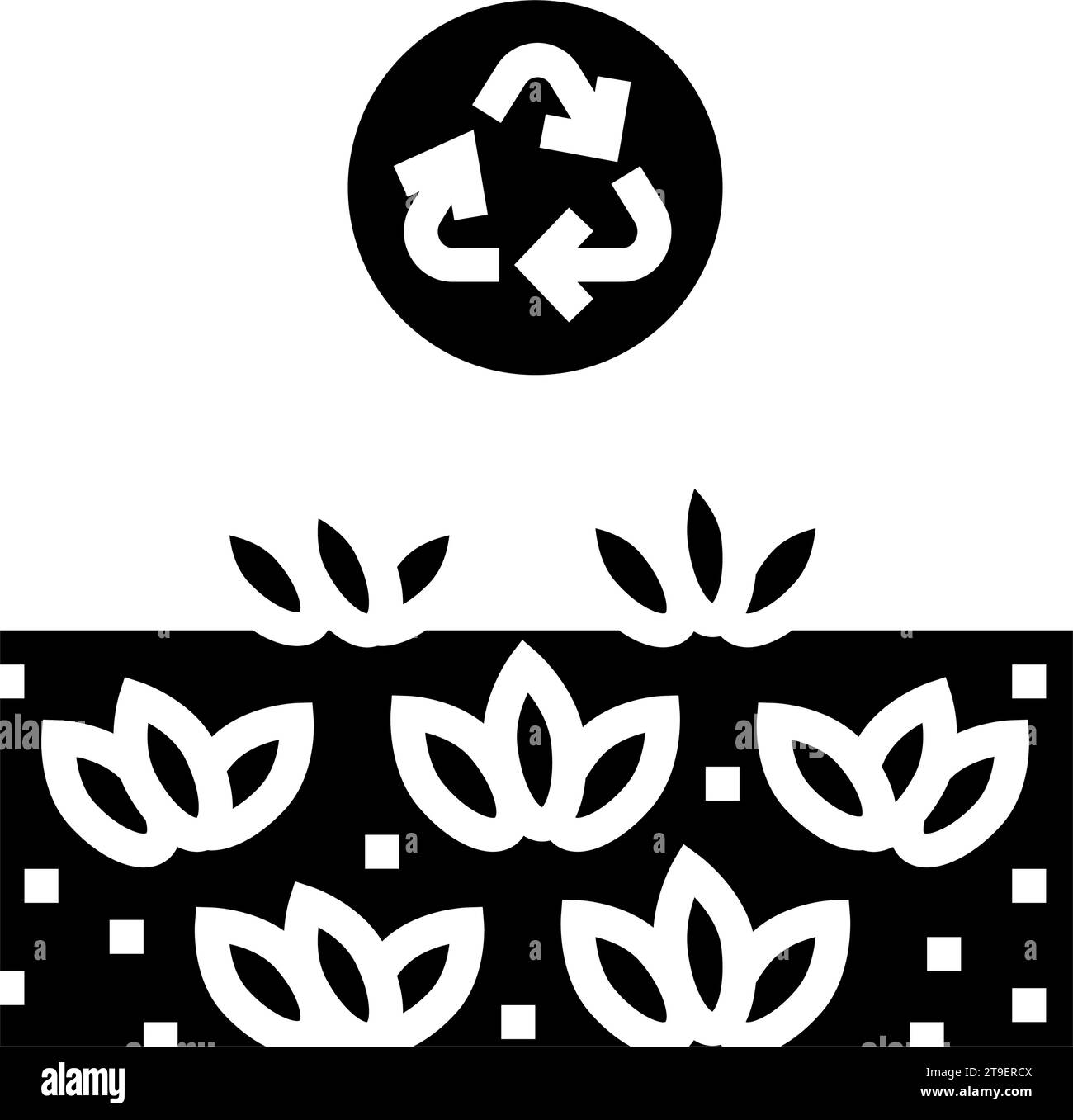 sustainable farming green living glyph icon vector illustration Stock ...