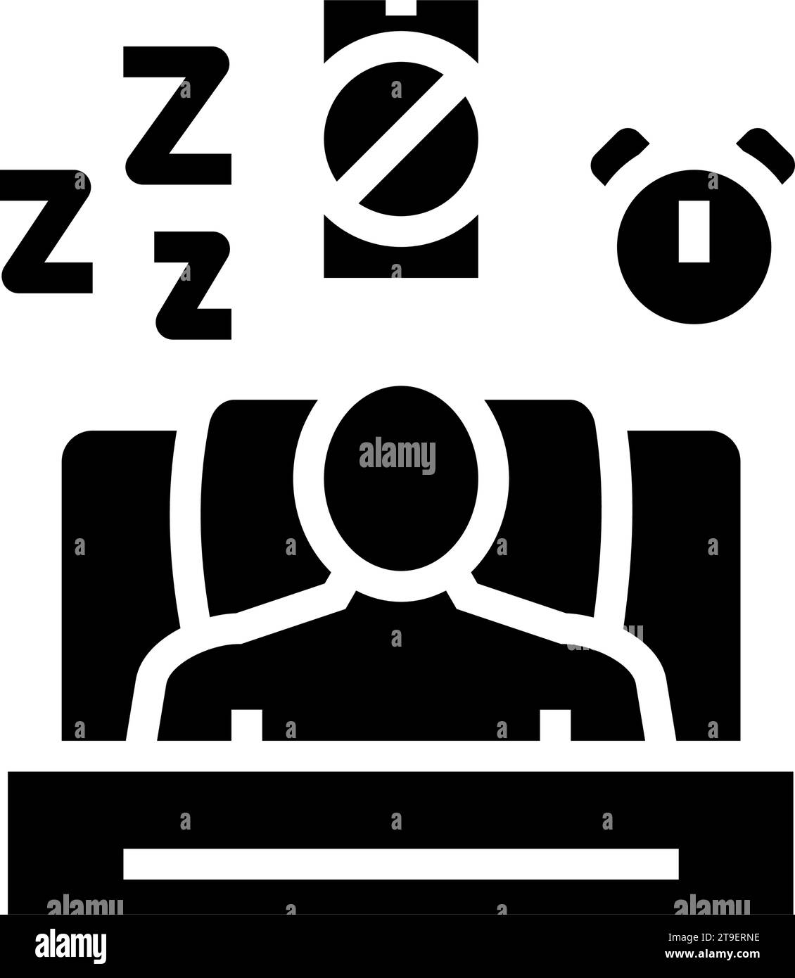 sleep hygiene mental health glyph icon vector illustration Stock Vector ...