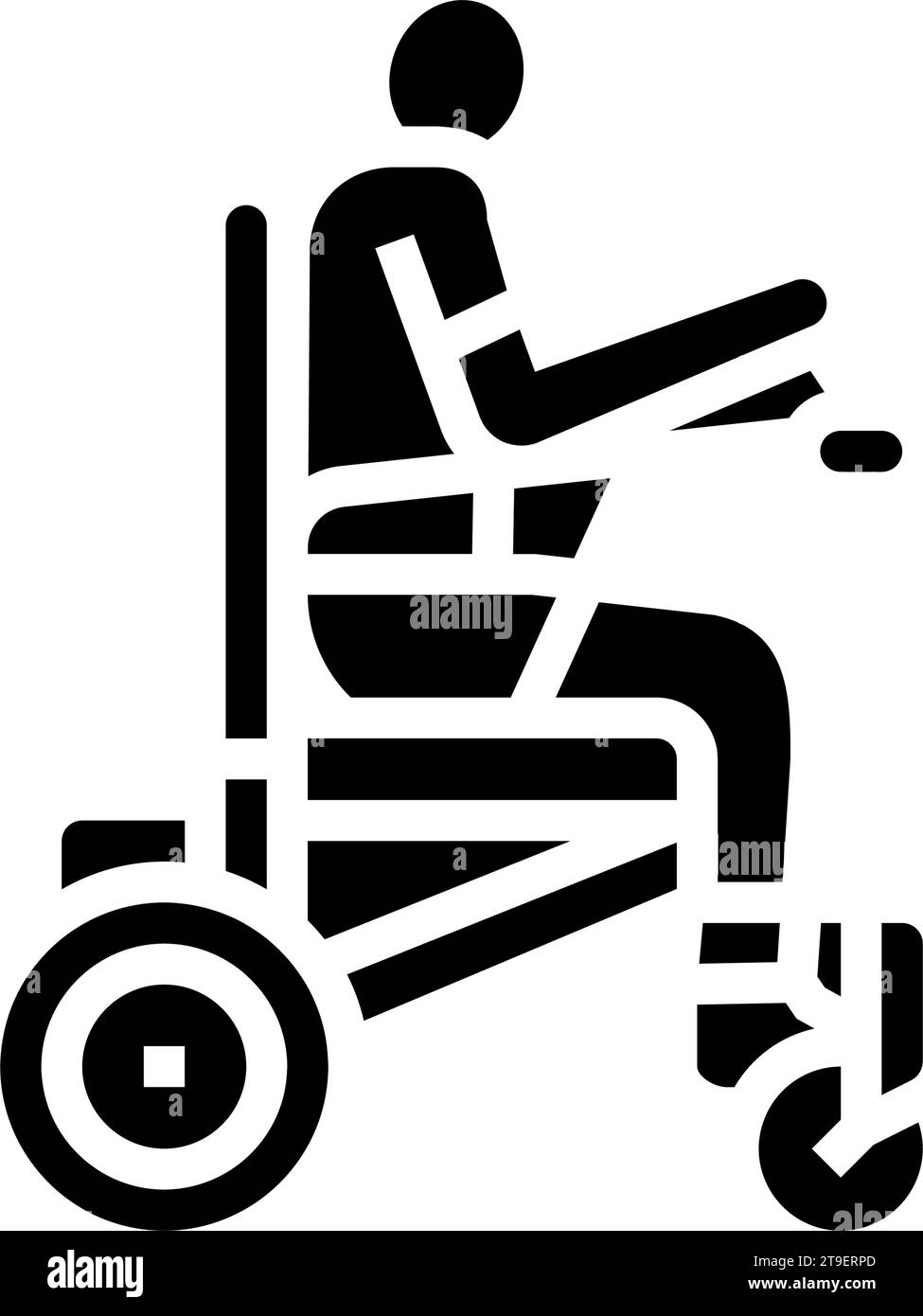wheelchair mobility occupational therapist glyph icon vector ...