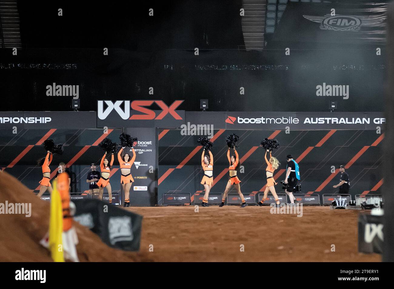 Melbourne, Australia, 25 November, 2023. Cheerleaders dance during the ...