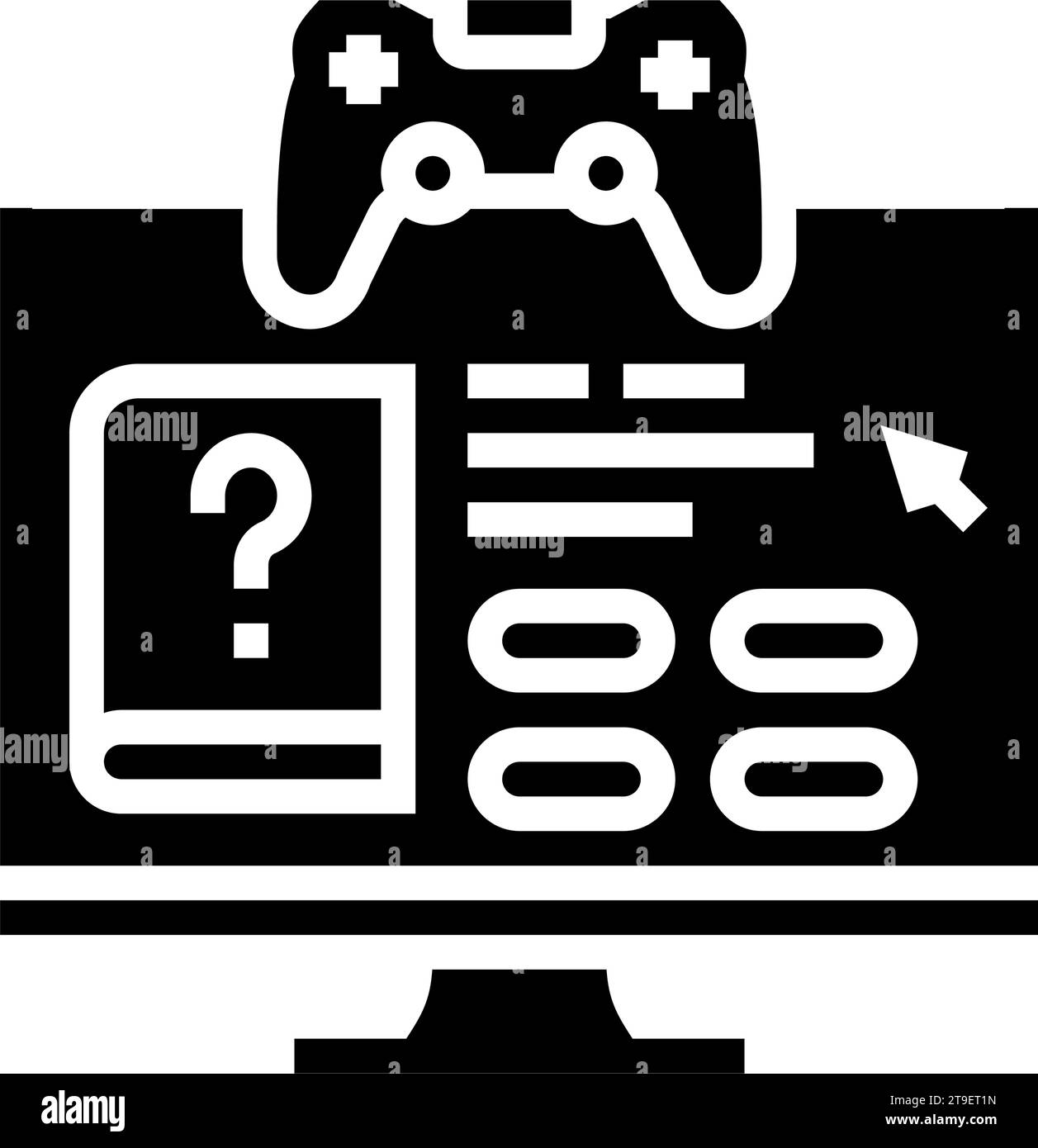 gamification online learning platform glyph icon vector illustration ...