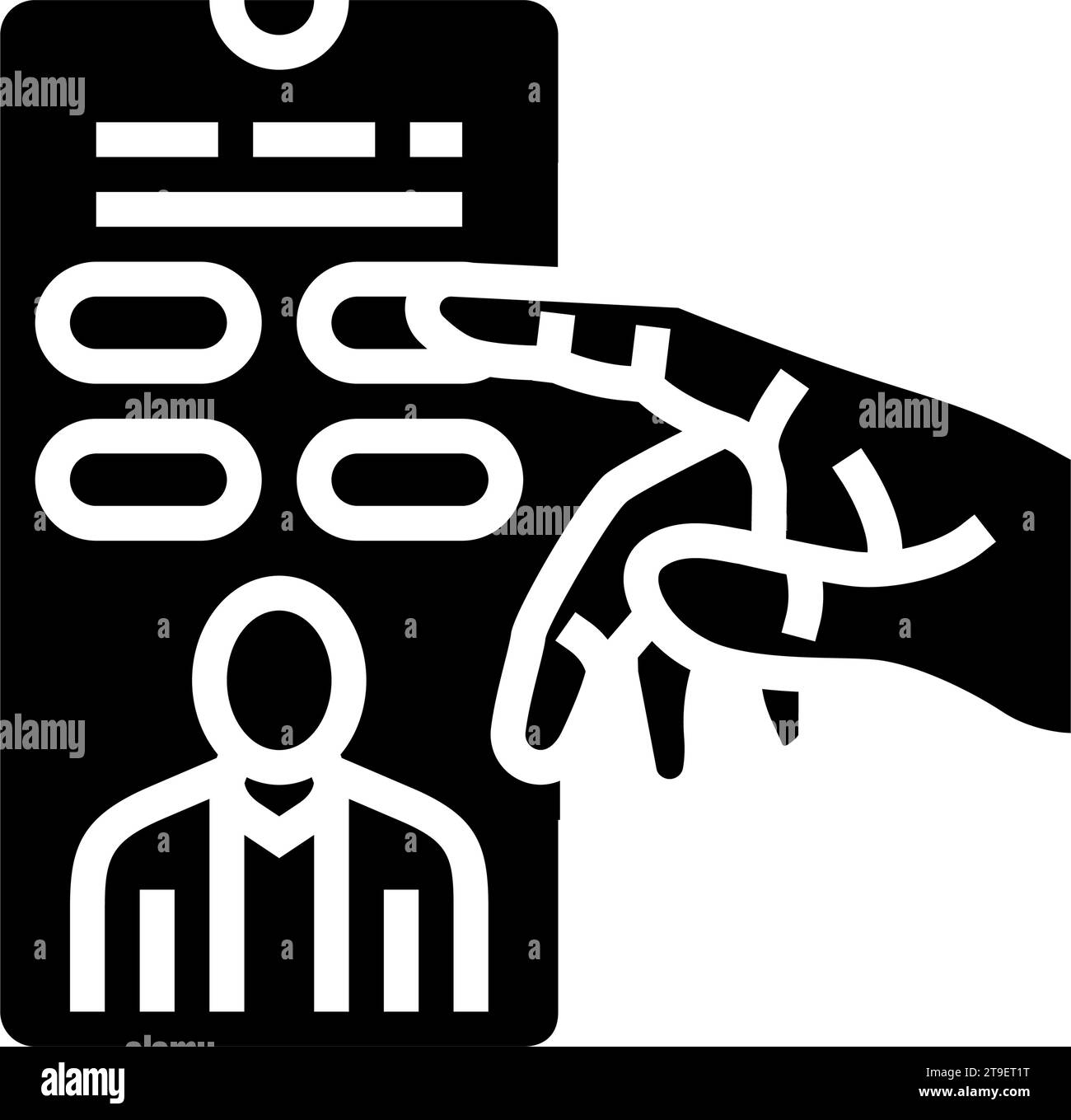 interactive content online learning platform glyph icon vector ...