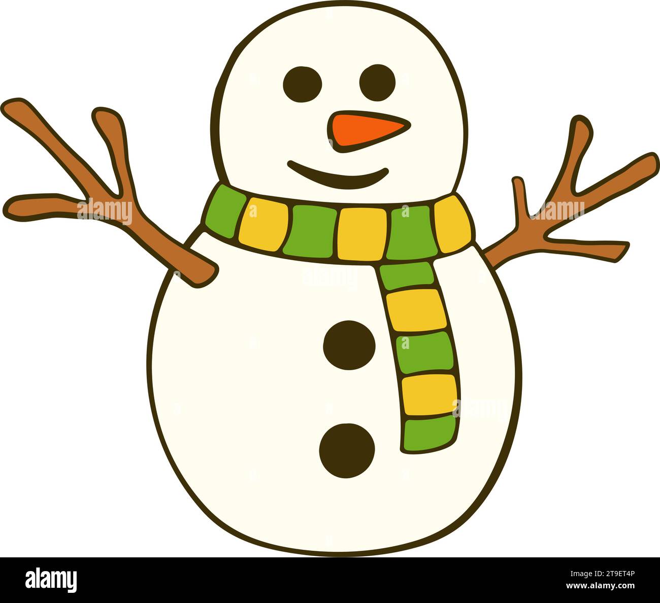 Funny snowman on background Stock Vector Images - Alamy