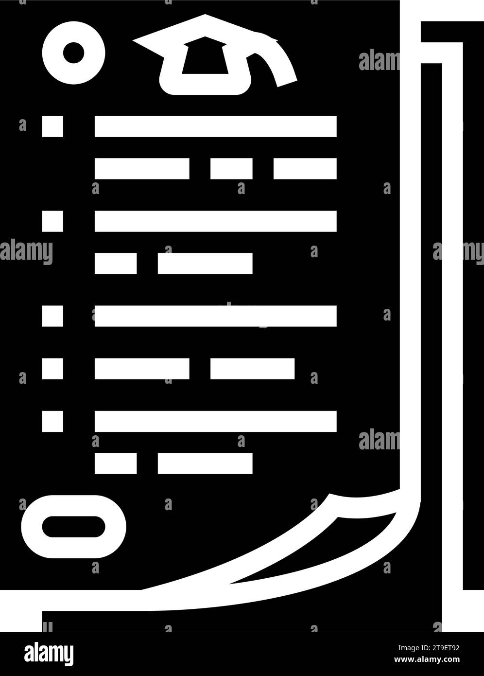 student assessment primary school glyph icon vector illustration Stock ...