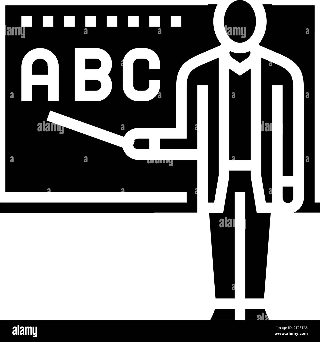 alphabet learning primary school glyph icon vector illustration Stock ...