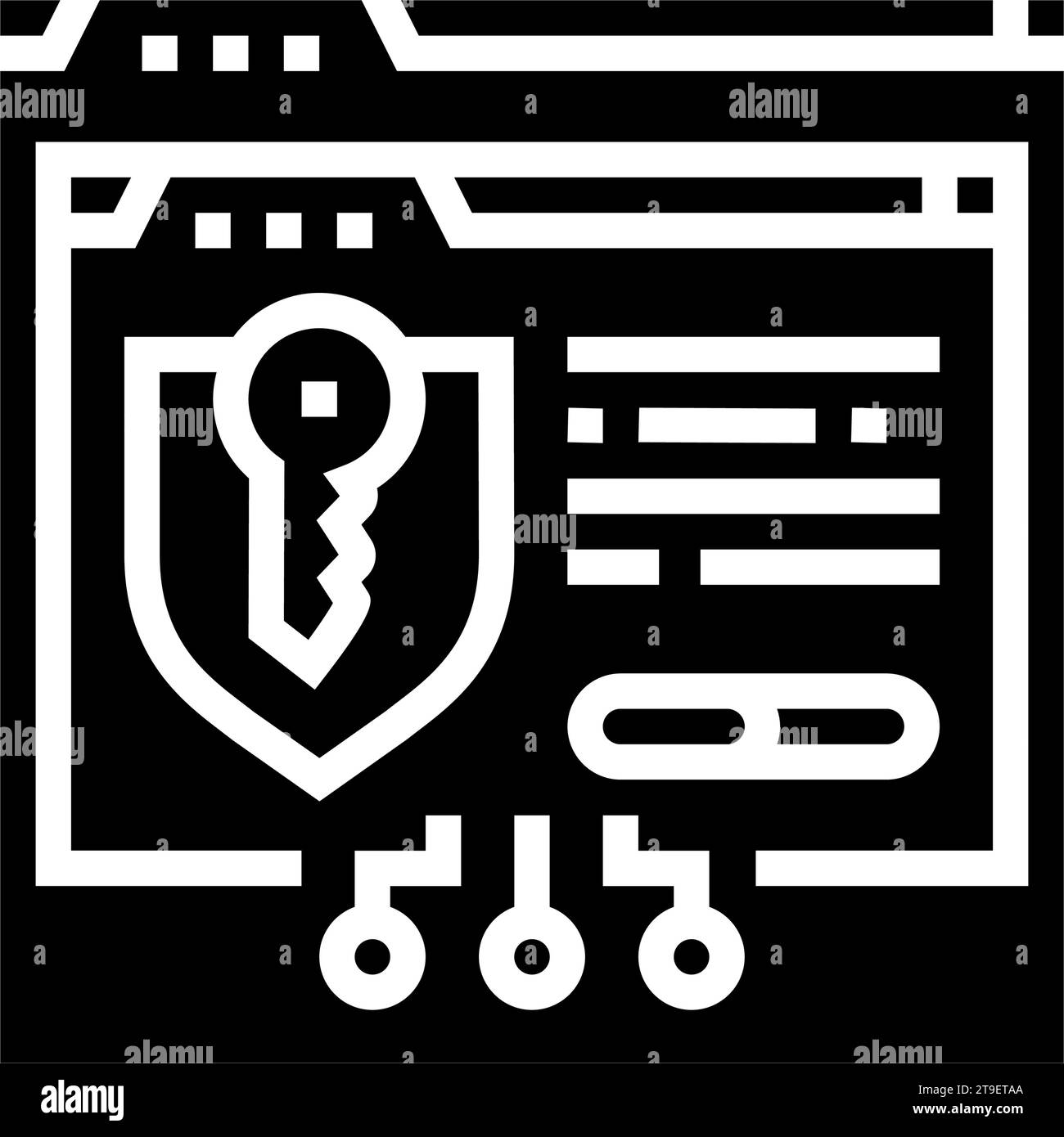 software licensing glyph icon vector illustration Stock Vector Image ...