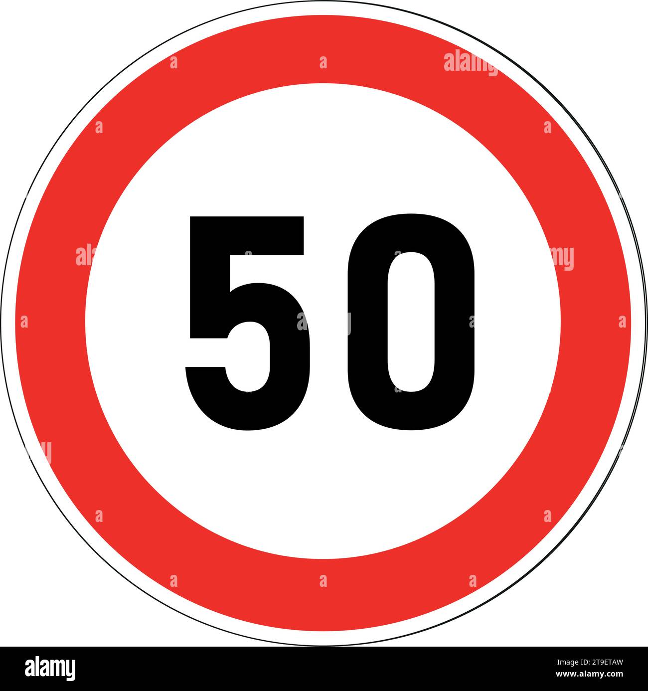 Speed limitation sign Stock Vector Images - Alamy