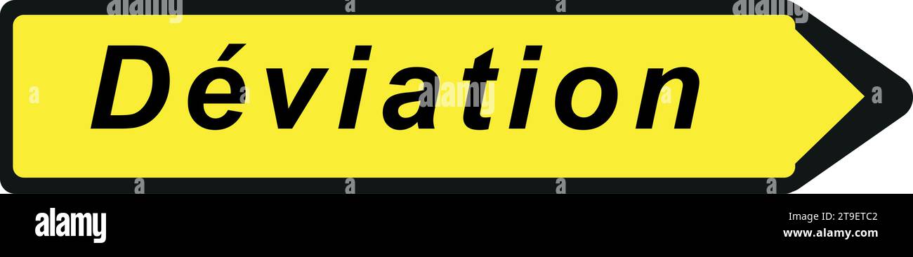 Rectangular road sign, yellow with directional arrow: Diversion Stock ... Rectangular road sign, yellow with directional arrow: Diversion Stock ...