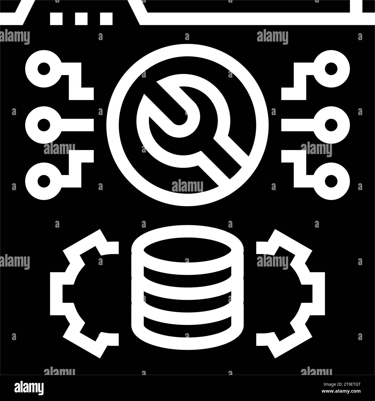 software maintenance glyph icon vector illustration Stock Vector Image ...