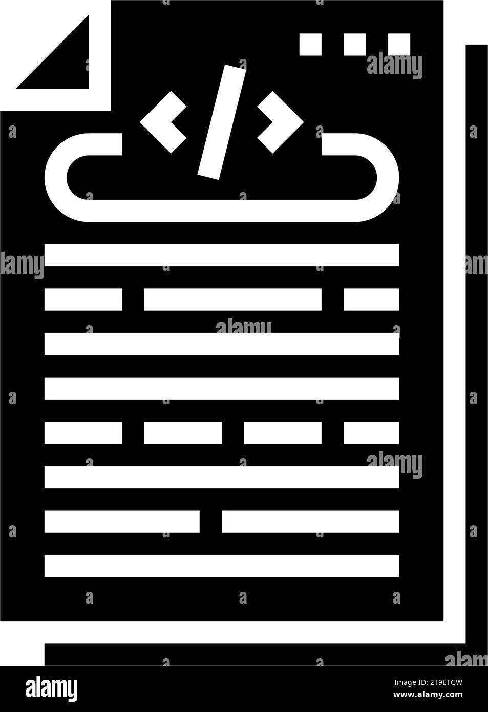 technical writing software glyph icon vector illustration Stock Vector ...